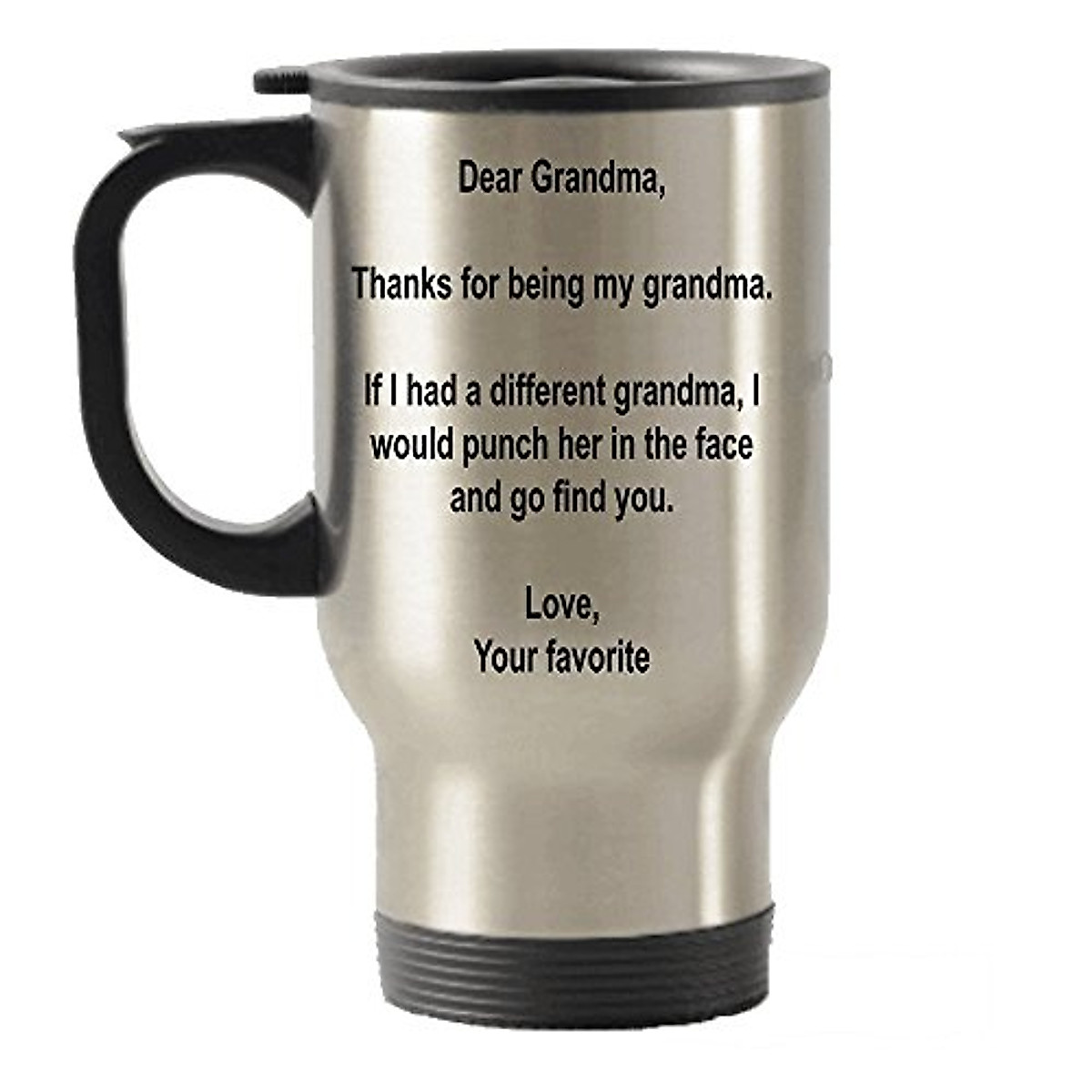 SpreadPassion Dear Grandma, Thanks for being my Grandma gift idea Stainless Steel Travel Insulated Tumblers Mug