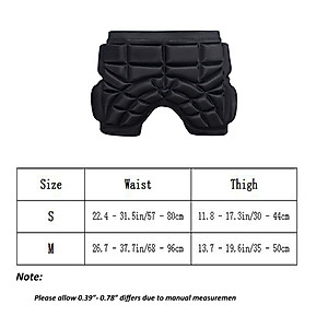 yingfeg bb Youth Butt Hip Protection Short Pants Hip Butt EVA Pad Protective Gear for Skiing Skateboard Roller Skatting for Child S