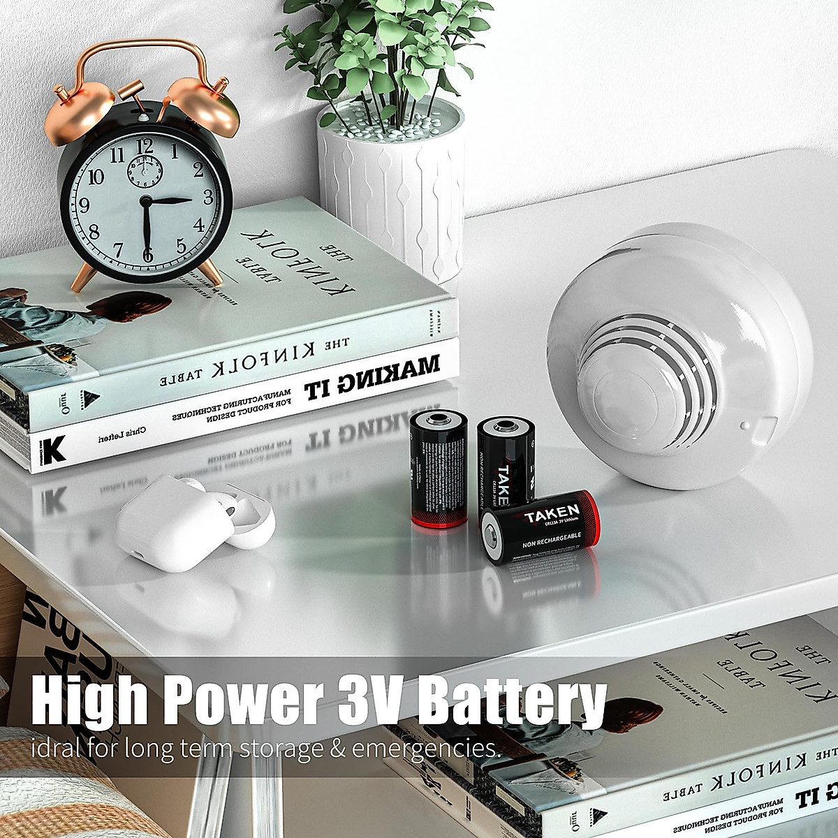 Lithium 123 Batteries for Flashlight, Camera, Alarm System, Security Device, Microphone High Performance CR123A 3V Lithium Battery 1600mAh 24 Pack