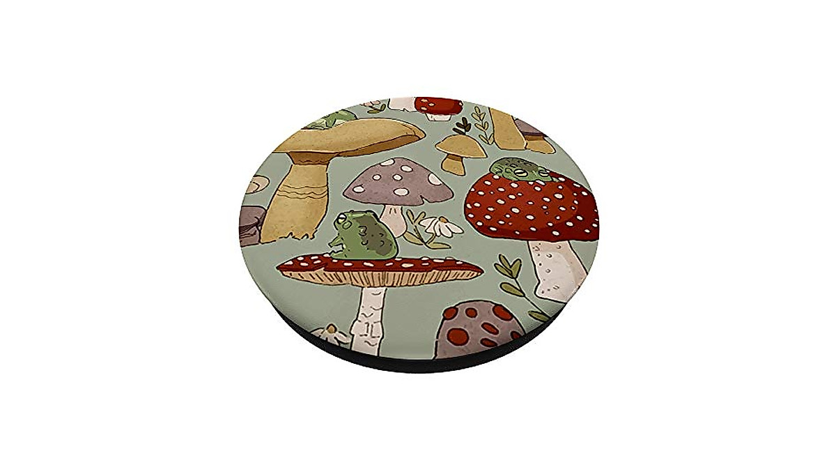 Cute Cottagecore Frog & Mushroom PopSockets PopGrip for Nature Lovers