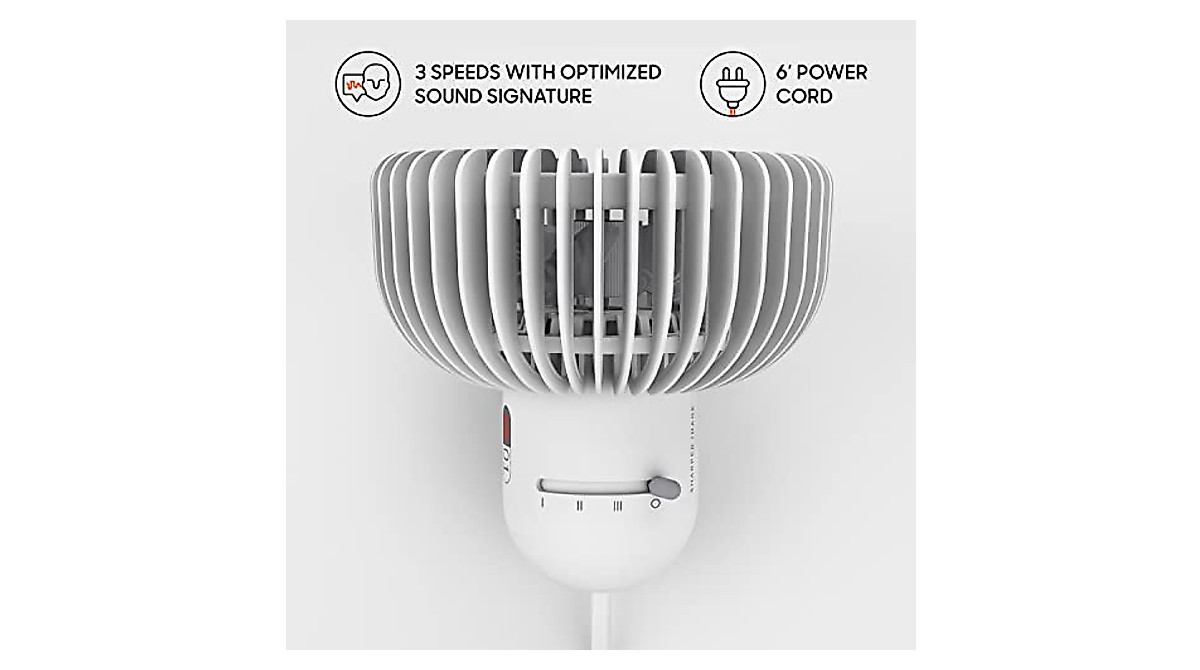 Sharper Image REFRESH 01 Personal Desktop Fan | Compact, Quiet & Stylish