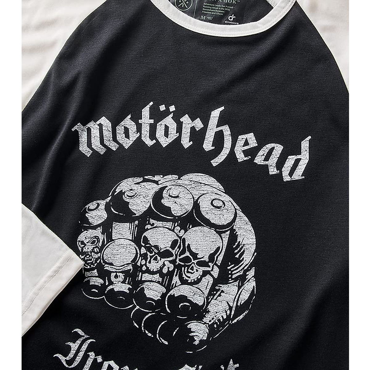 Roark Run Amok Mathis Raglan T-Shirt, Moisture Wicking, Fast Drying, Workout Tee for Men, Motorhead You Better Black, XL