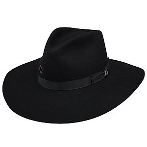 Charlie 1 Horse Women's Black Highway Fashion Hat 3 3/4in Brim Black L