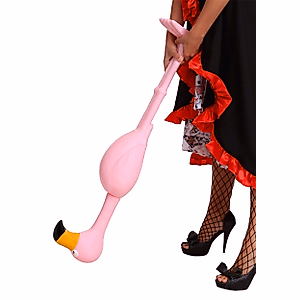 Flamingo Croquet Mallet | 38 Inch Pink Molded Plastic Construction, Wonderland Queen of Hearts Costume Accessory