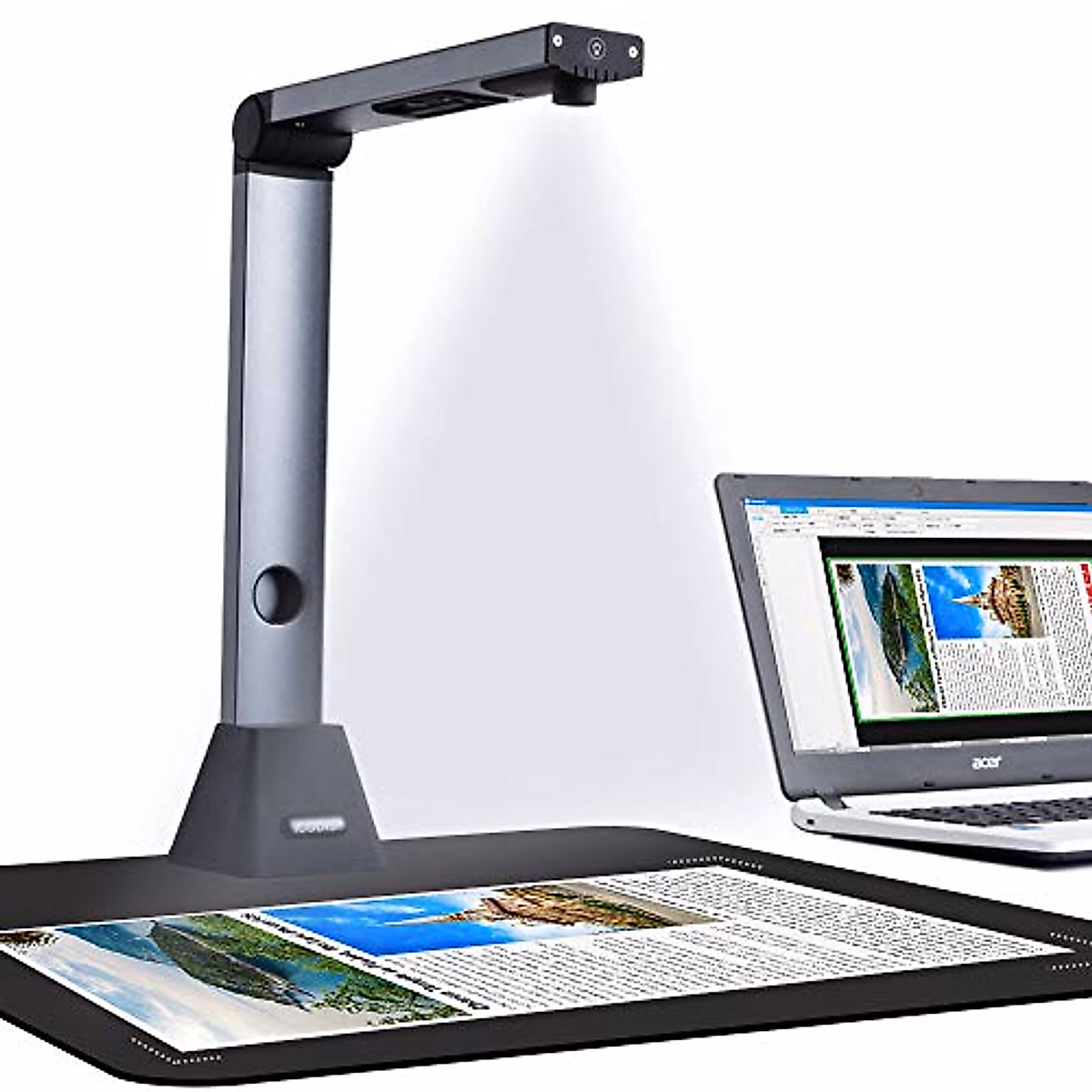 iCODIS Document Camera & Overhead Scanner X3: Portable 8MP High Definition Capture Size A3 Multi-Language OCR USB Doc Cam for Teachers Online Teaching & Students Distance Learning