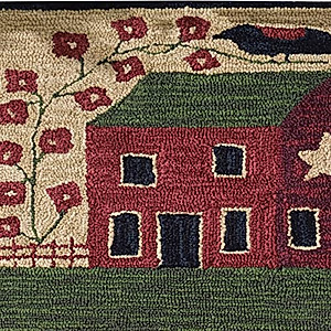 Park Designs Red House Hooked Rug, 24 x 36