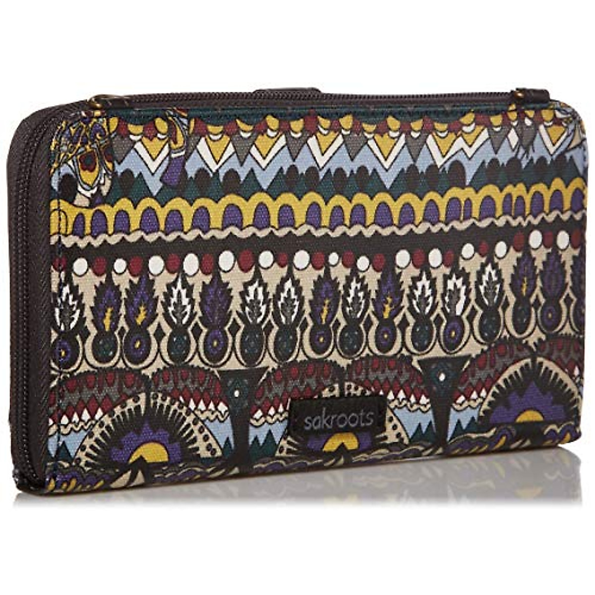 Sakroots Women's, Multi One World, 7.9in L x 1in W x 4.3in H Wristlet Drop: 6.5in, Crossbody Drop: up to 23 inches