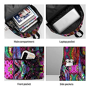 Trippy Mushroom Backpack 3d Anime Bookbag Large Capacity Laptop Backpacks Lightweight School Bag For College Students Travel Girls Boys