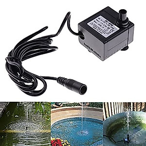 Eioflia Mini Water Pump Waterproof Small Sinking Pump Low Noise Garden House Watering Tool DC 6-12V 5W.