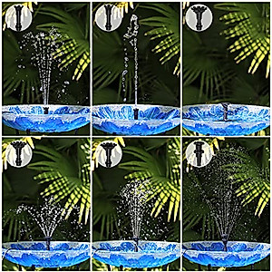 AISITIN 3.5W Solar Fountain Pump, DIY Outdoor Solar Water Pump with Multiple Nozzles, 4.9ft Water Pipe and Stake, Solar Powered Pump for Bird Bath, Ponds, Garden and Other Outdoor Places