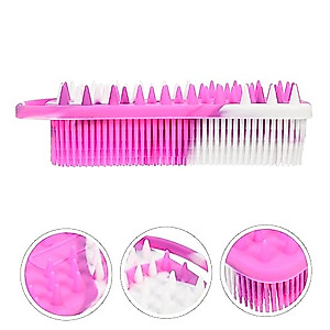 Hemoton 5pcs Bath Massage Brush Silicone Body Brush Body Shampoo Brush Shower Lather Brush Silicone Scalp Massager Head Scalp Brushes Skin Exfoliation Brush Shower Scrubber Shower Scrubber