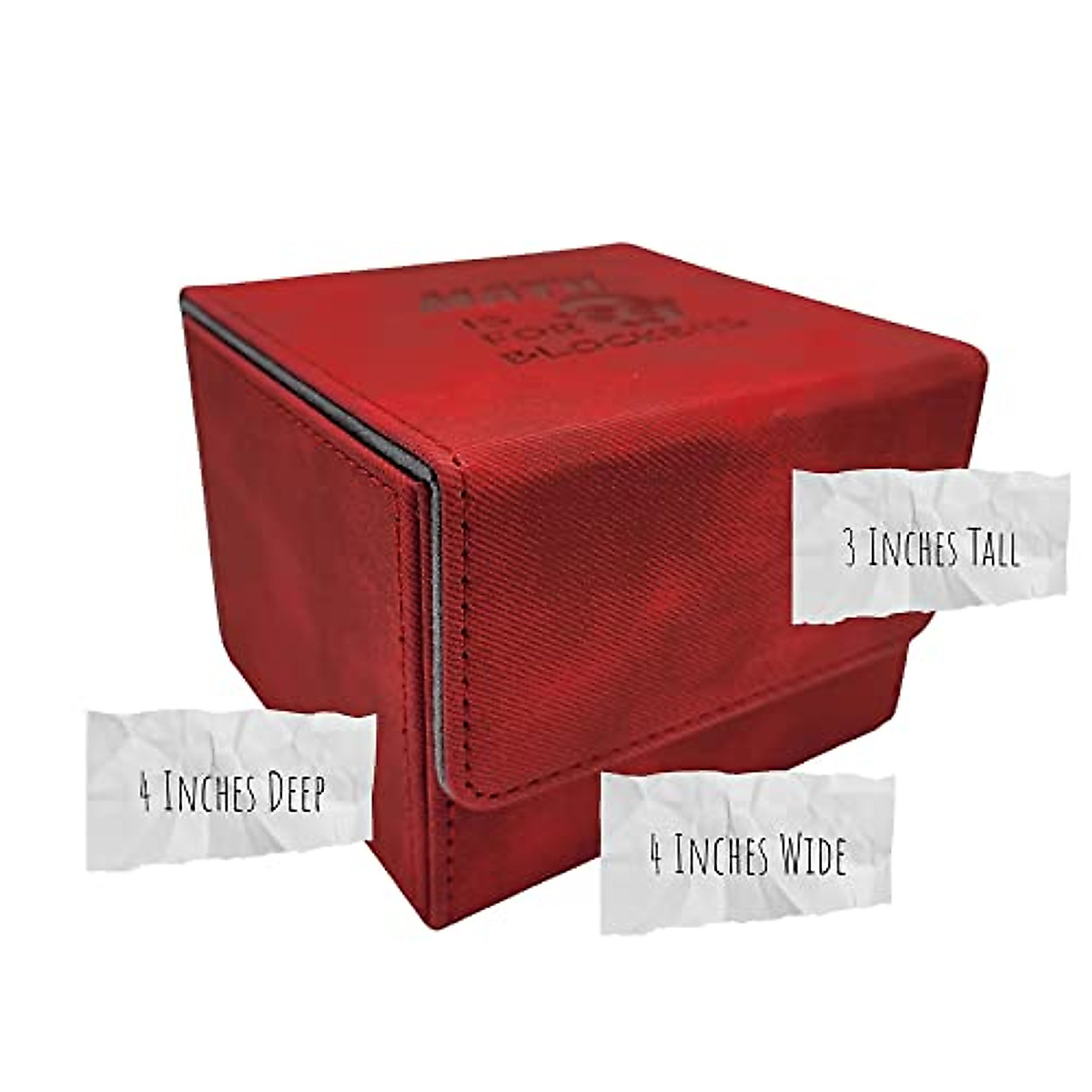 JGFinds XL Card Deck Box for Double Sleeved Commander, Holds 100+ Cards, Larger Sideloading Compatible with Magic the Gathering MTG (Math Is For Blockers)