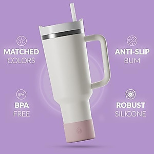 REUZBL Pastel Silicone Bottle Boot Sleeve for Stanley Tumblers 20-40oz, Hydro Flask Tumblers, Simple Modern Tumblers, Iron Flask Tumbler, Similar Tumblers, Tumbler Water Bottle Accessory