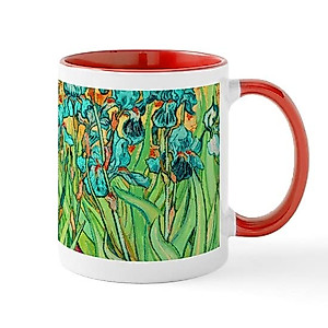 CafePress Van Gogh Teal Irises Mugs Ceramic Coffee Mug, Tea Cup 11 oz