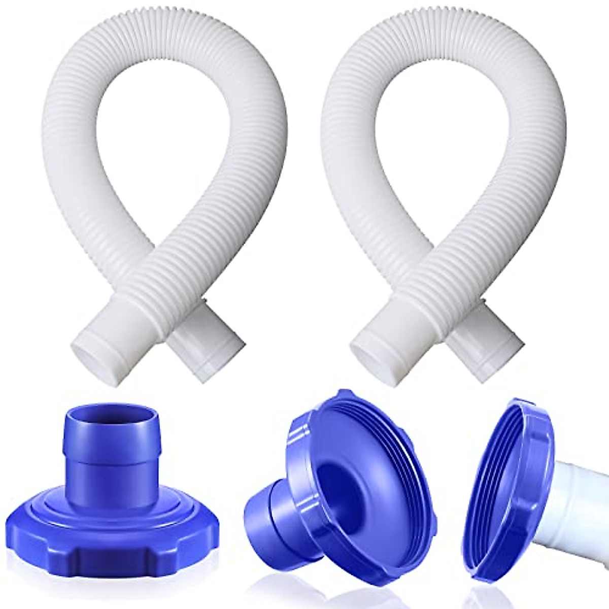 4 Pieces Above Ground Pool Skimmer Hose and Adapter B Replacement Part Surface Skimmer Replacement Hose Small Strainer Replacement Hose B Adapter Pool Drain Adapter for Surface Swimming Pool Skimmer