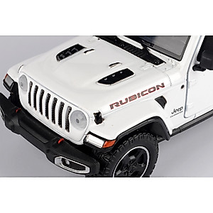 2021 Gladiator Rubicon (Closed Top) Pickup Truck White 1/24-1/27 Diecast Model Car by Motormax 79368