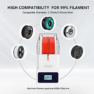 eSUN eBOX Lite Upgraded 3D Printing Filament Dryer Box, Filament Storage Box, Spool Holder for Keeping 3D Printing Filament from Moist and Keeping Filaments Dehydrating, US Power Supply