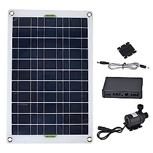 Solar Water Pump Kit, 800L h Solar Powered Submersible Pump with 50W 12V Solar Panel, Ideal for Small Pond, Garden, Pool, Fish , Birdbath, Hydroponics, Aquaculture
