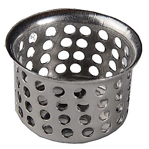 Bathroom Sink Drain Stainless Steel Strainer Basket, 1 Inch Flange Replacement Strainer, 6 in 1 Pack, Chrome