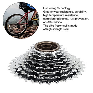 DAUERHAFT 8 Speed Rotary Freewheel, Strong Compatibility Corrosion Proof Rust Prevention 13‑32T Flywheel for Mountain Bike