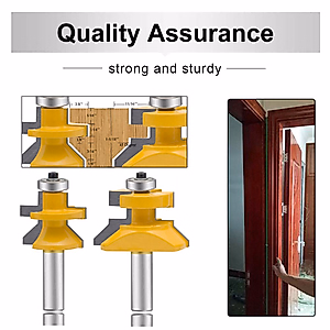 LETBUY Flooring 2 Bit Tongue and Groove Flooring Router Bit Set 1/2-Inch Shank (2 pcs)