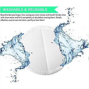 Replacement Mop Pads for Compatible with Bis-Sell Spinwave 2124 2039A 2307 23157 20391 20399 - Hard Floor Mop Pads Kit (Included 4 Soft Pads+4 Scrubby Pads)