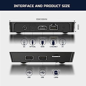 Android TV Box 10.0,X96Q PRO 5G Android TV Box 2GB RAM 16GB ROM Allwinner H313 Quad-Core 64bit with WiFi 2.4GHz USB 3.0 Ultra HD 6K H.265 WiFi Home TV Box