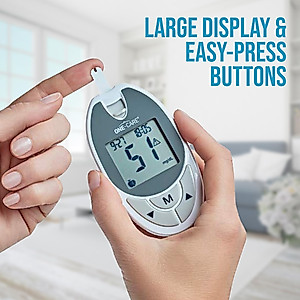 MediVena ONE-CARE Glucose Test Strips for use with ONE-CARE Meter, Blood Sugar, Diabetes, Glucose Monitoring, Glucometer Testing, Easy at Home Care Products, Fast & Acurate Results (50 Count/Box)