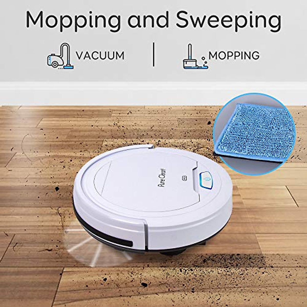 Automatic Smart Robot Vacuum Cleaner - Upgraded Lithium Battery 90 Min Run Time - Bot Self Detects Stairs Pet Hair Allergies Friendly Robotic Home Cleaning Automation for Carpet Hardwood Floor