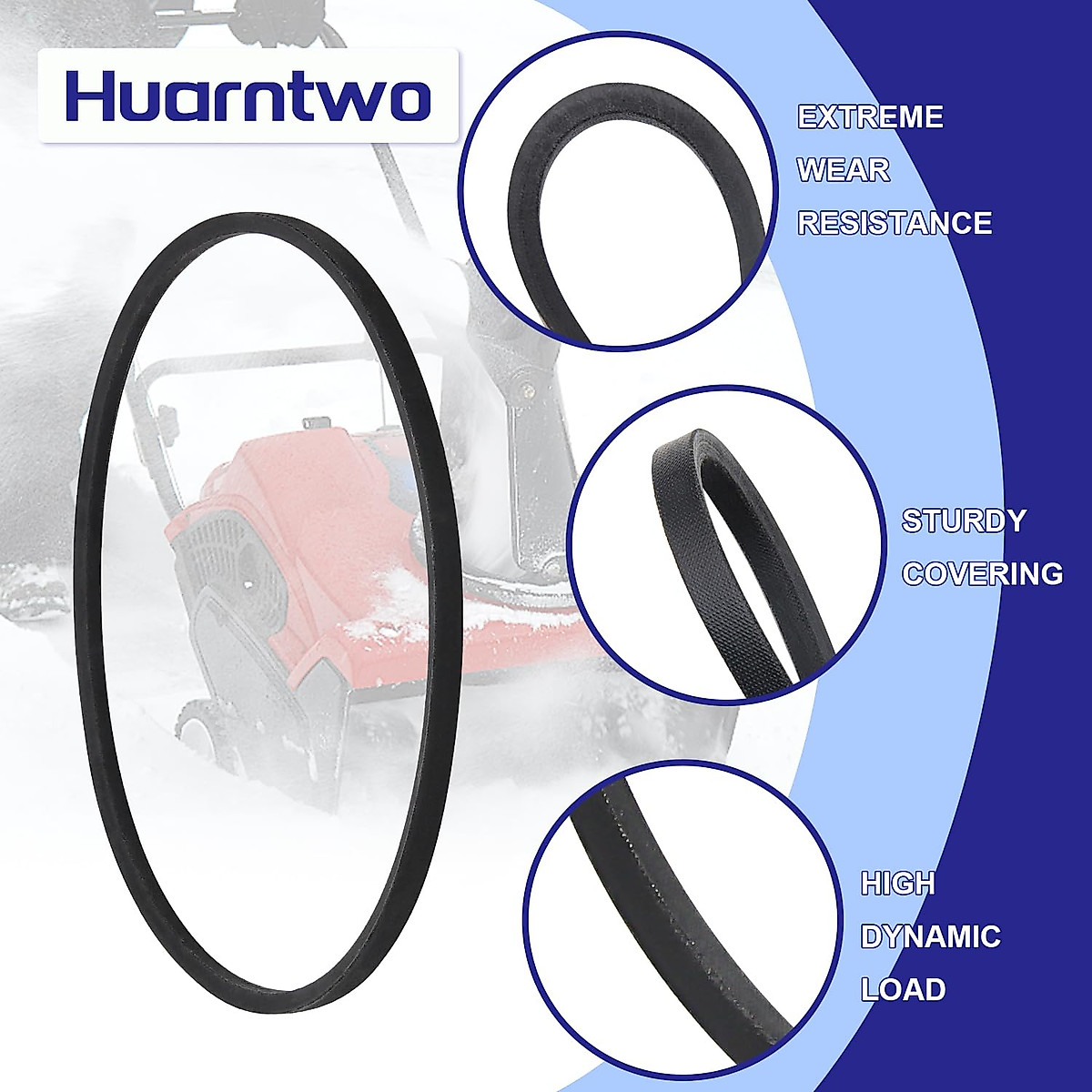Huarntwo New Replacement 26-9670 Drive Belt for Toro snowblowers (1/2" x 40")
