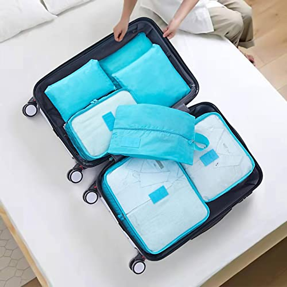 7PCS Storage Bag For Moving,Travel Packaging Bag,Large Moving Bags,Organizer Bags for Travel,Travel,Christmas Decoration,Packaging Supplies,Organizer's Handbag,Reusable And Sustainable Use (C)