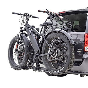ELEVATE OUTDOOR Hitch-Mounted Bike Rack for E-Bikes and Fat Tire Bikes - 2 Bike
