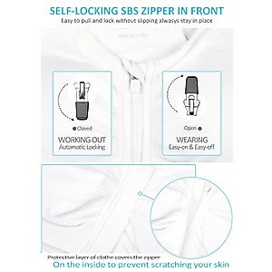 WANAYOU Women's Zip Front Sports Bra Wireless Post-Surgery Bra Padded Surgical Bra Racerback Workout Bras Zipper Front Closure Yoga Sports Bras Mastectomy Bras for Women (XXX-Large, Black-Flesh-White)