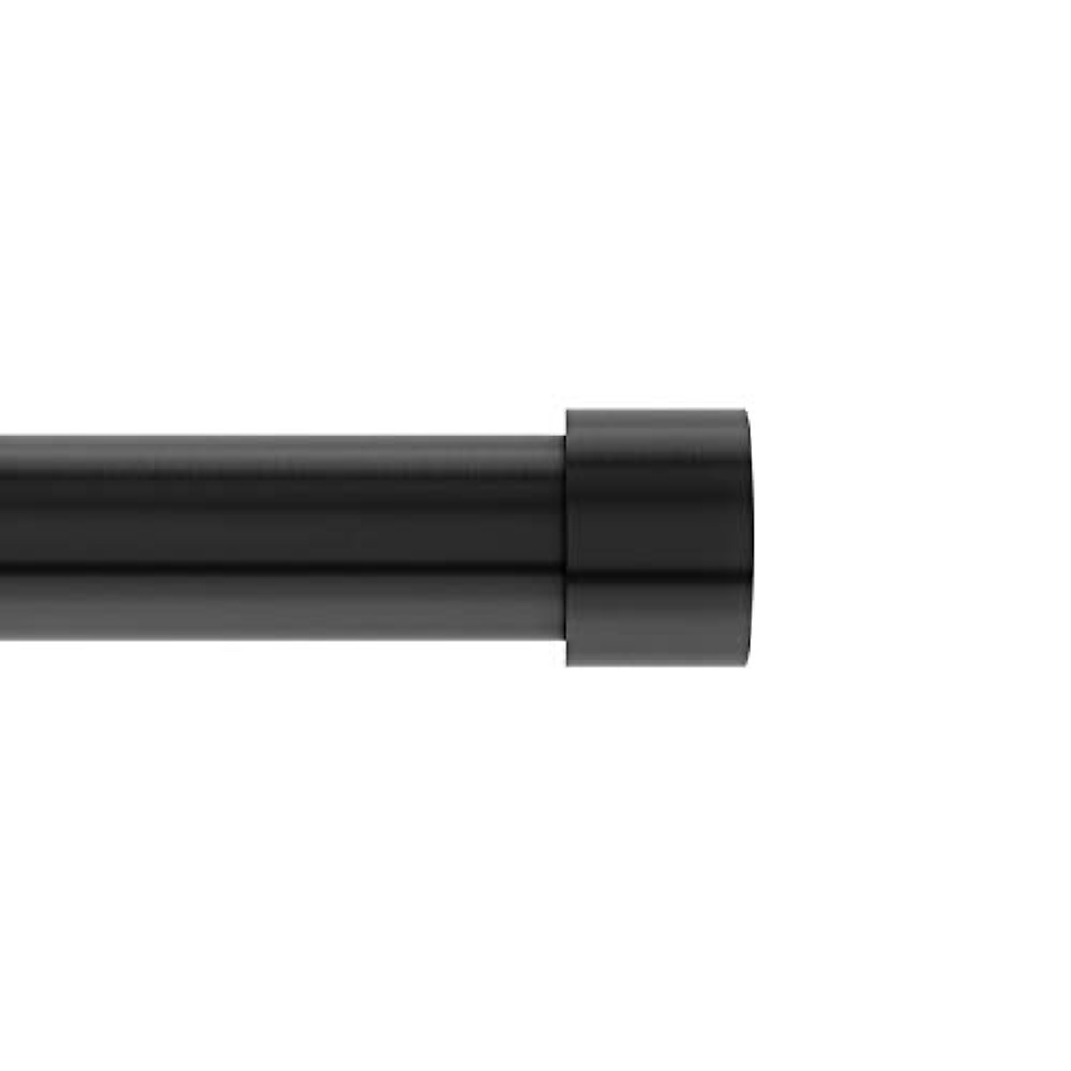 Umbra Cappa 1-Inch Curtain Rod, Includes 2 Matching Finials, Brackets & Hardware, 120 to 180-Inches, Black