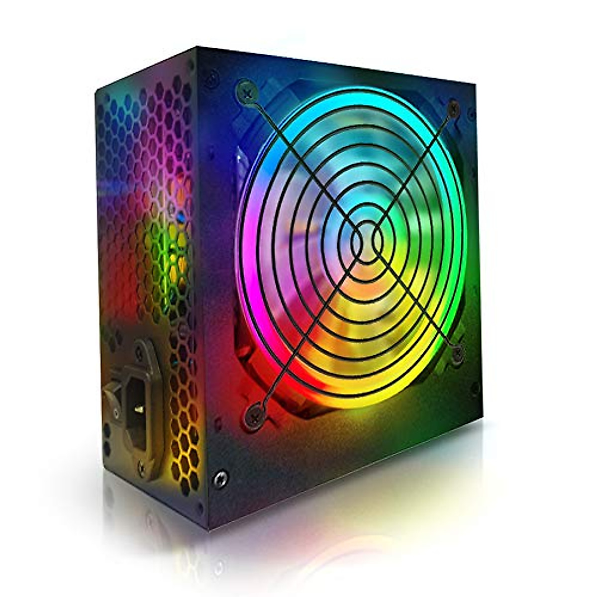 Smartbuy 1000W LED Fan Silent PC ATX Power Supply PSU SATA 12V PCI-E w/Auto Fan Speed Control w/Multi-Function Protection (RGB LED)