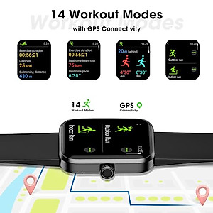 Imzuc Fitness Tracker Watch, Step Tracker with Heart Rate, Blood Oxygen Sleep Monitor, 5ATM Waterproof Pedometer, Step Calorie Counter, Health Fitness Watch for Sports, Activity Tracker for Women Men