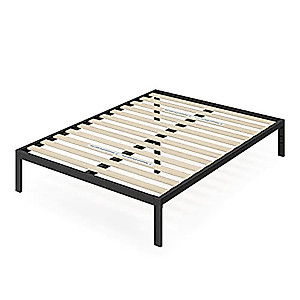 ZINUS Mia Metal Platform Bed Frame / Wood Slat Support / No Box Spring Needed / Easy Assembly, Black, Full