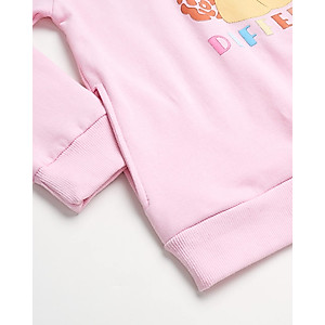 Disney Girls' Princess Sweatshirt – Frozen Elsa Anna, Cinderella, Belle, Moana Pullover Hoodie (2T-7), Size 4T, Belle Pink