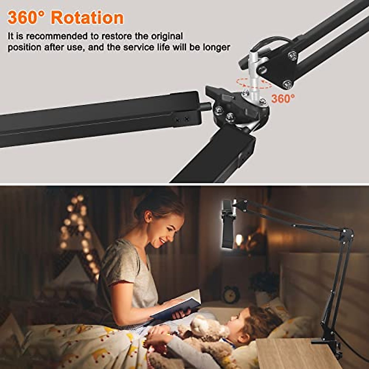 LED Desk Lamp, Desk Lamps for Home Office, 24W 1300lm Double Head Architect Desk Lamp, 28in Swing Arm Desk Light with Clamp, 3 Color Modes 10 Levels Dimmer Light for Working/Reading/Hobby Craft