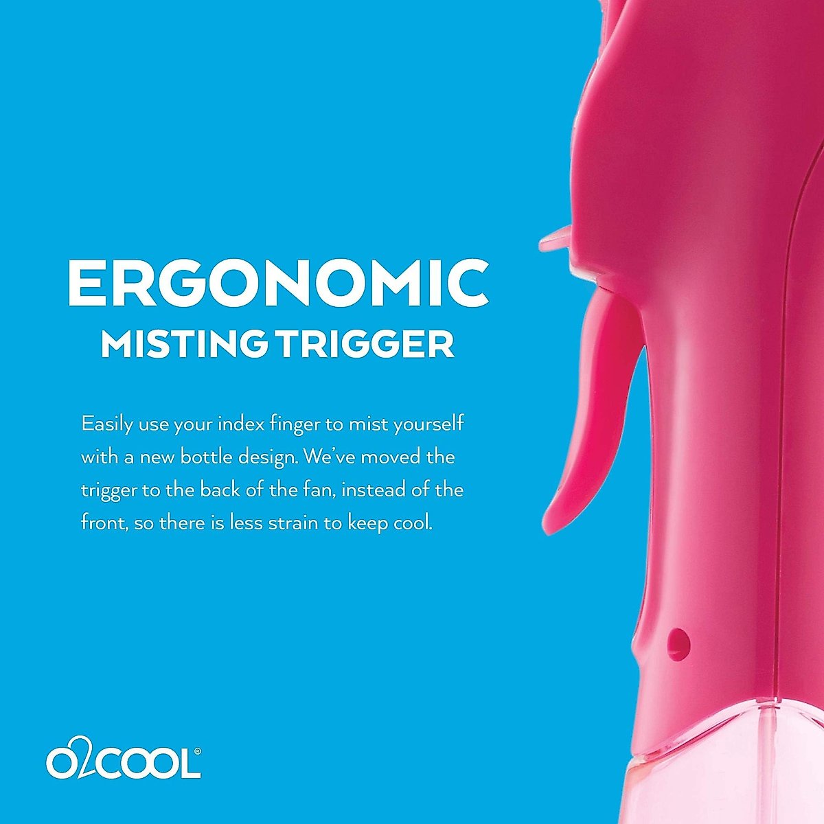O2COOL Elite Battery Powered Handheld Water Misting Fans (Raspberry)…