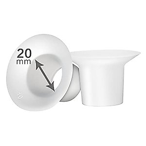 LOZAEVE 20mm Silicone Flange Inserts Compatible with for Spectra S1/S2, Medela, Bellababy, Elvie, Willow go, Momcozy S9 S10 S12, Freemie Breast Pump Insert Shields, Reduce 27-28mm Tunnel to 20mm, 2pcs