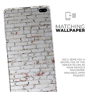 DesignSkinz Grungy Red & White Brick Wall Protective Vinyl Decal Wrap Skin Cover Compatible with The Samsung Galaxy S20 (Screen Trim & Back Glass Skin)