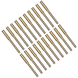 20Pcs Chainsaw Sharpener Burr Grinding Head Rotating File Sharpening Tool Set Kit(Silver 4mm) Abrasive Tool (4.8mm)
