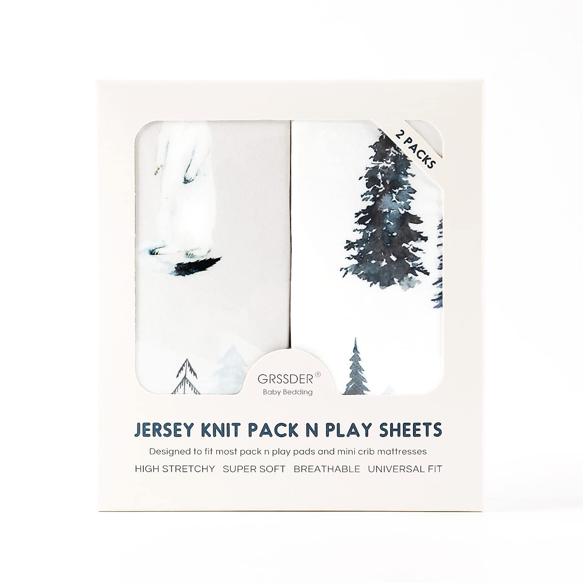 Stretch Ultra Soft Jersey Knit Fitted Crib Sheets Set 2 Pack, Fits All Standard Crib Mattress Pads Safe and Snug, Pretty Crib Sheet for Baby, Cute Wild Forest Mongooses