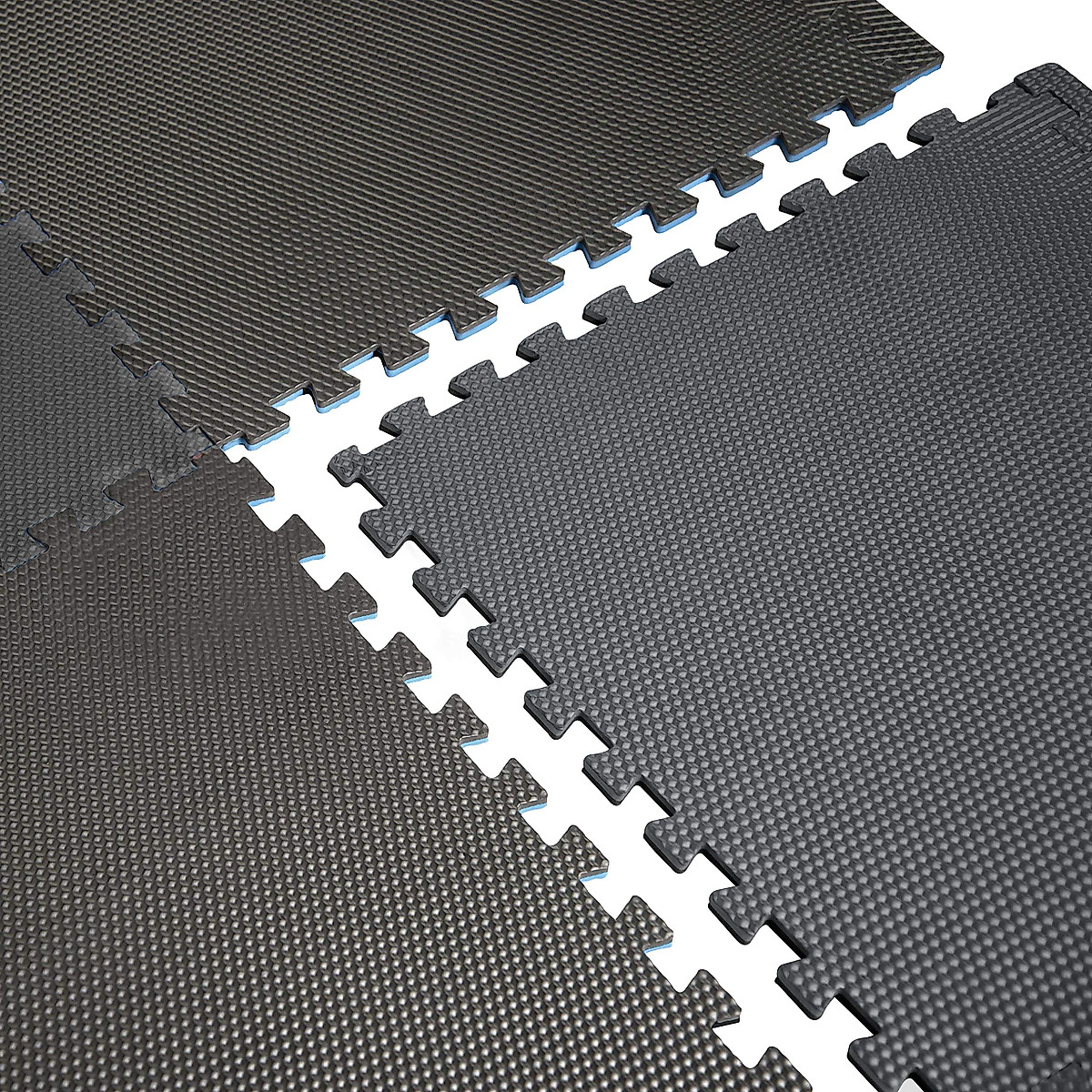 CAP Barbell Blue/Gray Reversible Puzzle Exercise Mat, 16 Pieces, Blue and Gray (MTS-1204BLGY-16)