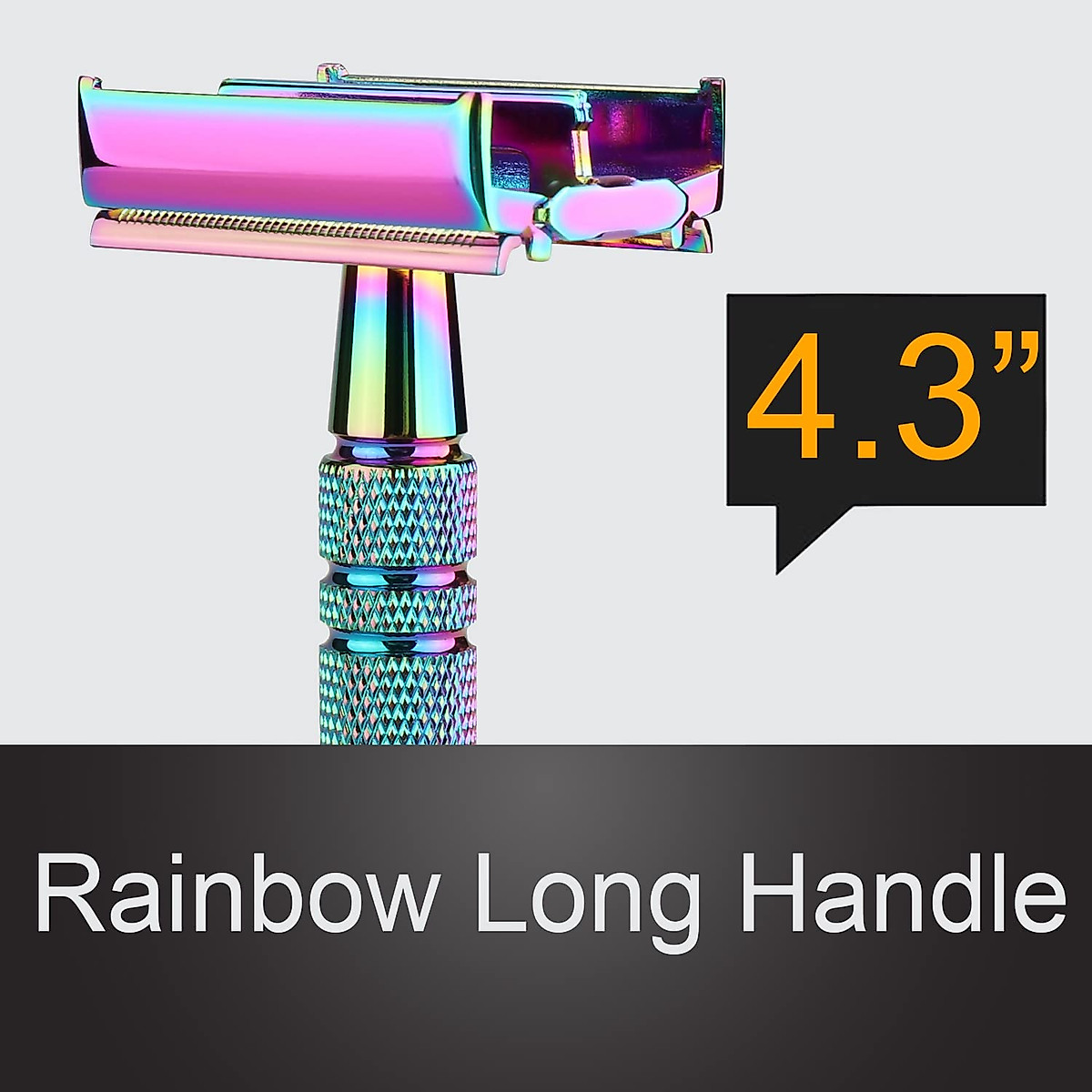 WEISHI Safety Razor Butterfly Open Double Edge Elegant Rainbow Color