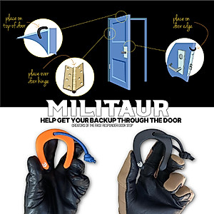Militaur First Responder Door Stop. Stops Doors from Closing. Orange is Glow in The Dark. Police & EMS Door Jam. Firefighter Tools Door Wedge. Door Pinch Guard. Molle & PALS Compatible. (Pack of 2)
