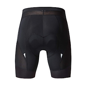 Eco-daily Men's Cycling Shorts Padded Bicycle Riding Half Pants Bike Biking Cycle Tights (Reflective Print-black, Large)