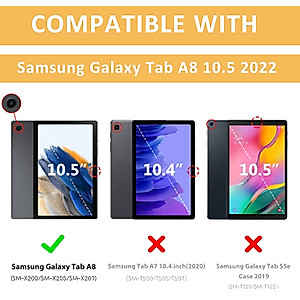 Case for Samsung Galaxy Tab A8 10.5 Inch 2022 Samsung Tab A8 Cover Pink Marble Galaxy A8 Tablet 10.5'' Case Heavy Duty Shockproof Protective Hard Shell Cover