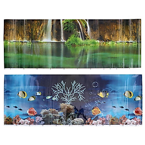 Mipcase 3D Wallpaper Home Wallpaper Aquarium Wallpaper Terrarium Background Fondos De Pantalla 3D Aquarium Background 20 Gallon 3D Picture Black Container Wall Paper Tank Double Sided